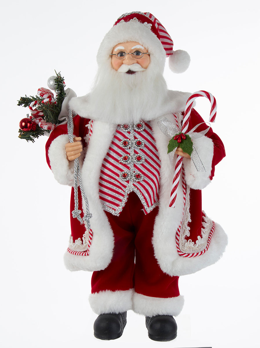 17.5" KSA Kringles Peppermint Santa – ChristmasCottage